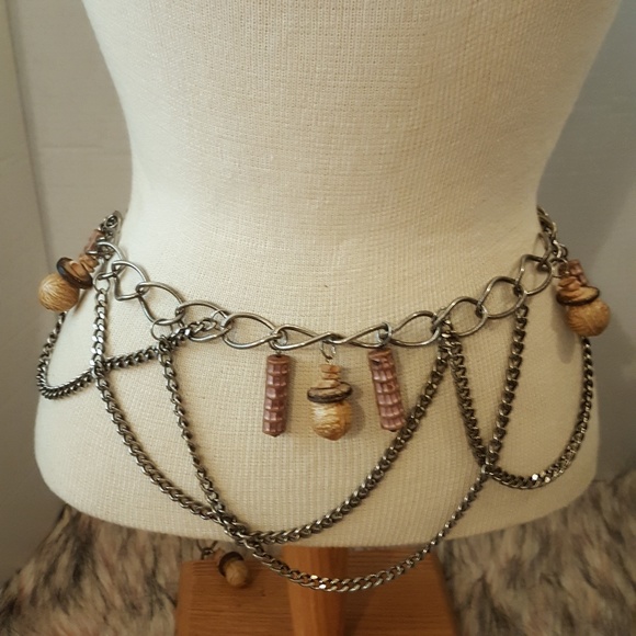 Vintage | Accessories | Vintage Chandelierchain Statement Silver Belt ...